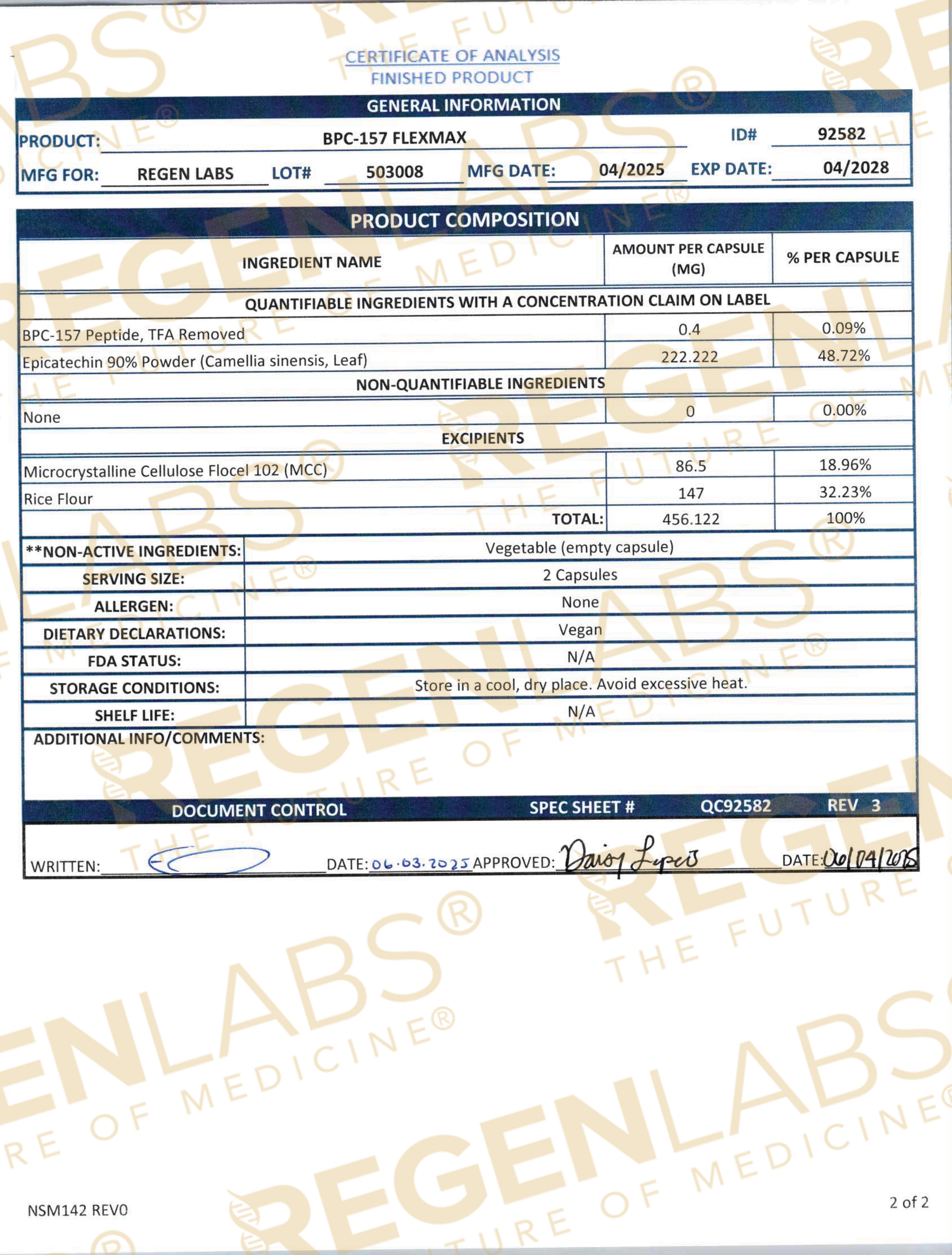BPC-157 FlexMax 800mcg - Regen Labs 60 capsules with Epicatechin ...